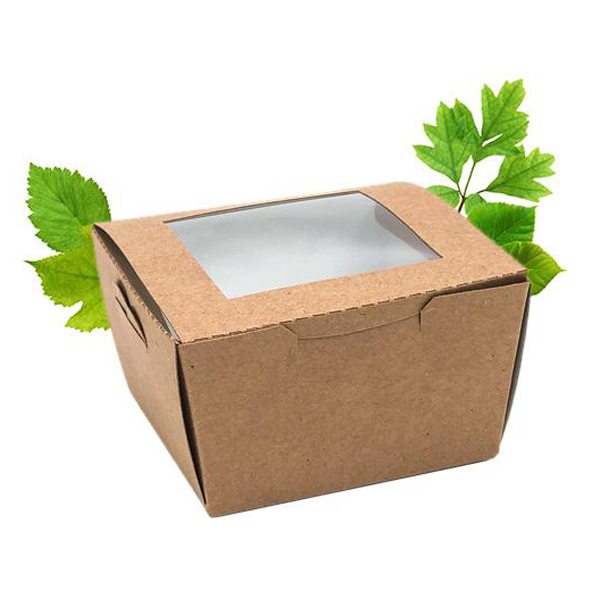 Kraft Brownie Box with PLA Window » King Pack