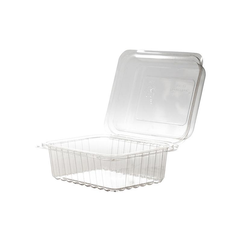 700ml Clear PLA Rectangle Hinged Lid Container » King Pack