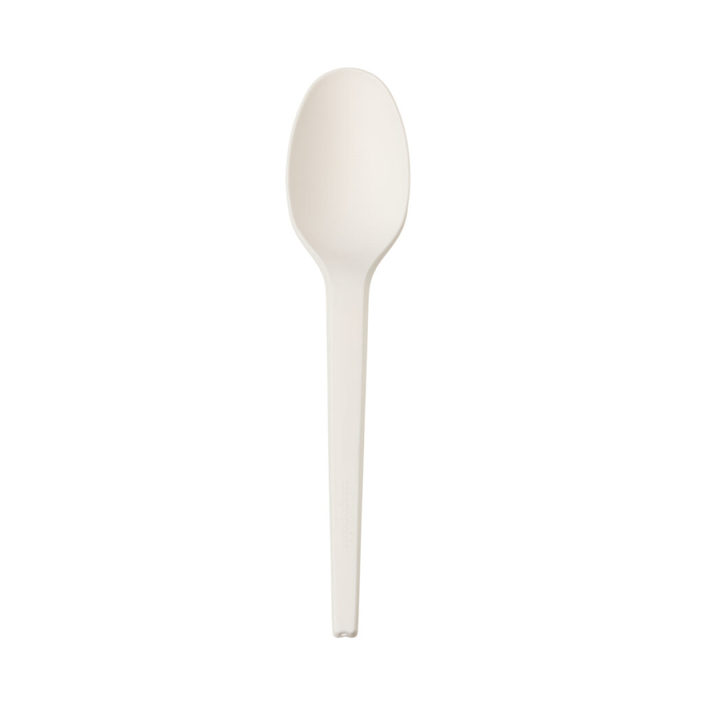 CPLA White Biodegradable Spoon 16cm (50) » King Pack
